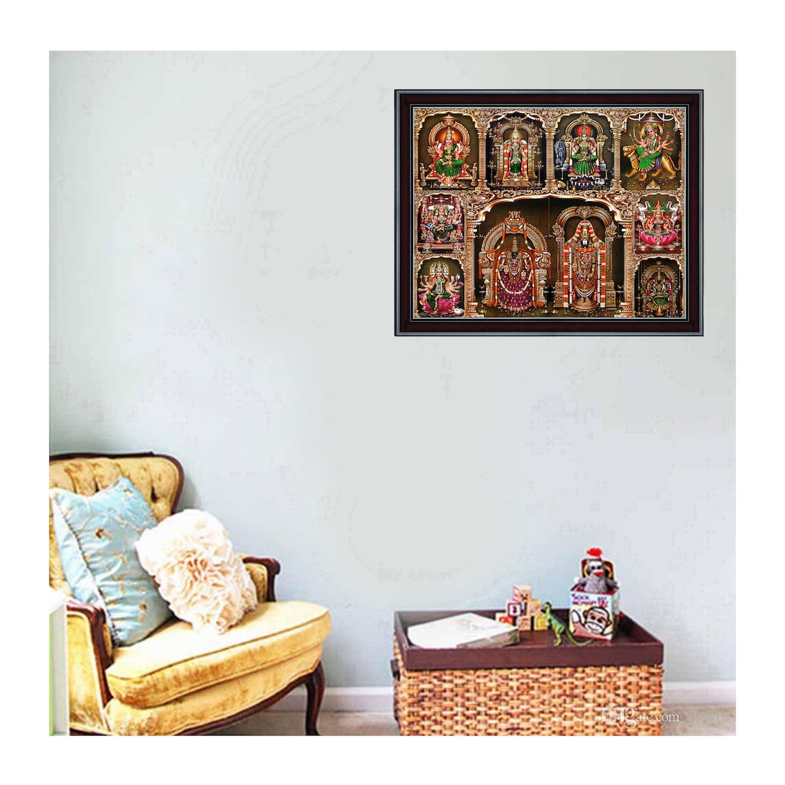 Hindu Gods & Goddesses Photo Frame: Customizable Puja Room Decor ...