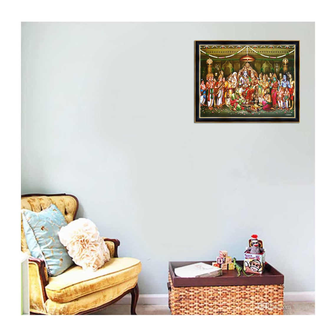 Sita Ramula Kalyanam Photo Frame, Ramdarbar Housewarming Wall Decor ...