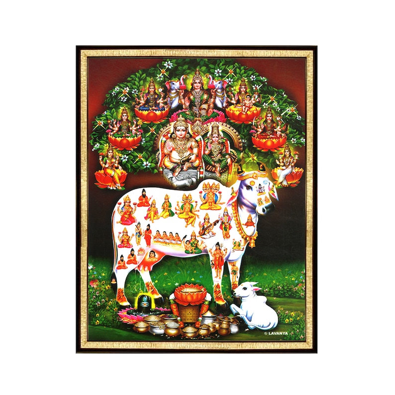 Sri Kubera Lakshmi With Kalpavriksha, Gomathai & Astalakshmis Photo ...
