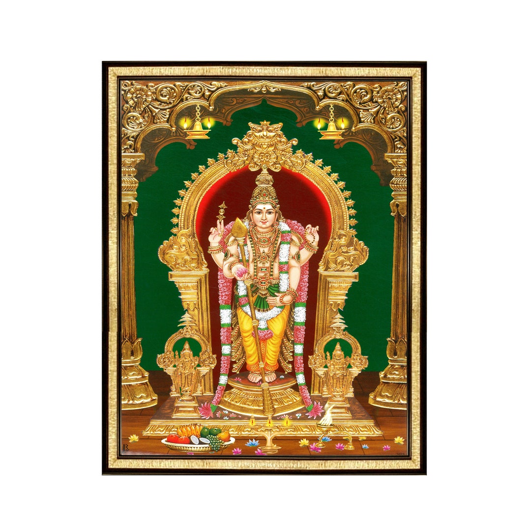 Lord Kumaraswamy Framed Photo, Hindu Warrior God Wall Art - Etsy