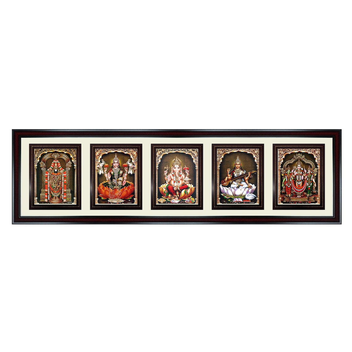 Hindu God Photo Frame: Venkateswara, Lakshmi, Ganesha, Saraswati ...