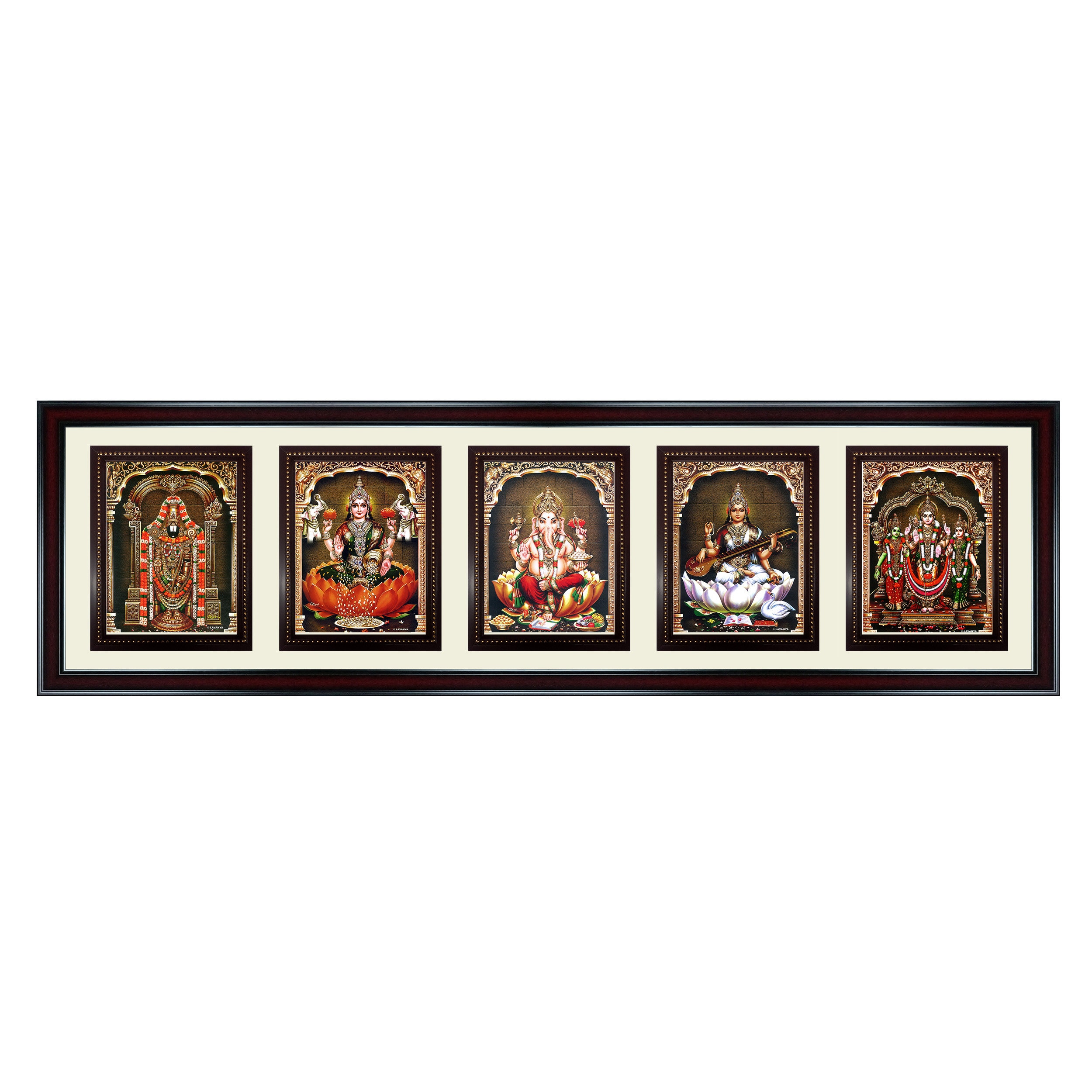 Hindu God Photo Frame: Venkateswara, Lakshmi, Ganesha, Saraswati ...