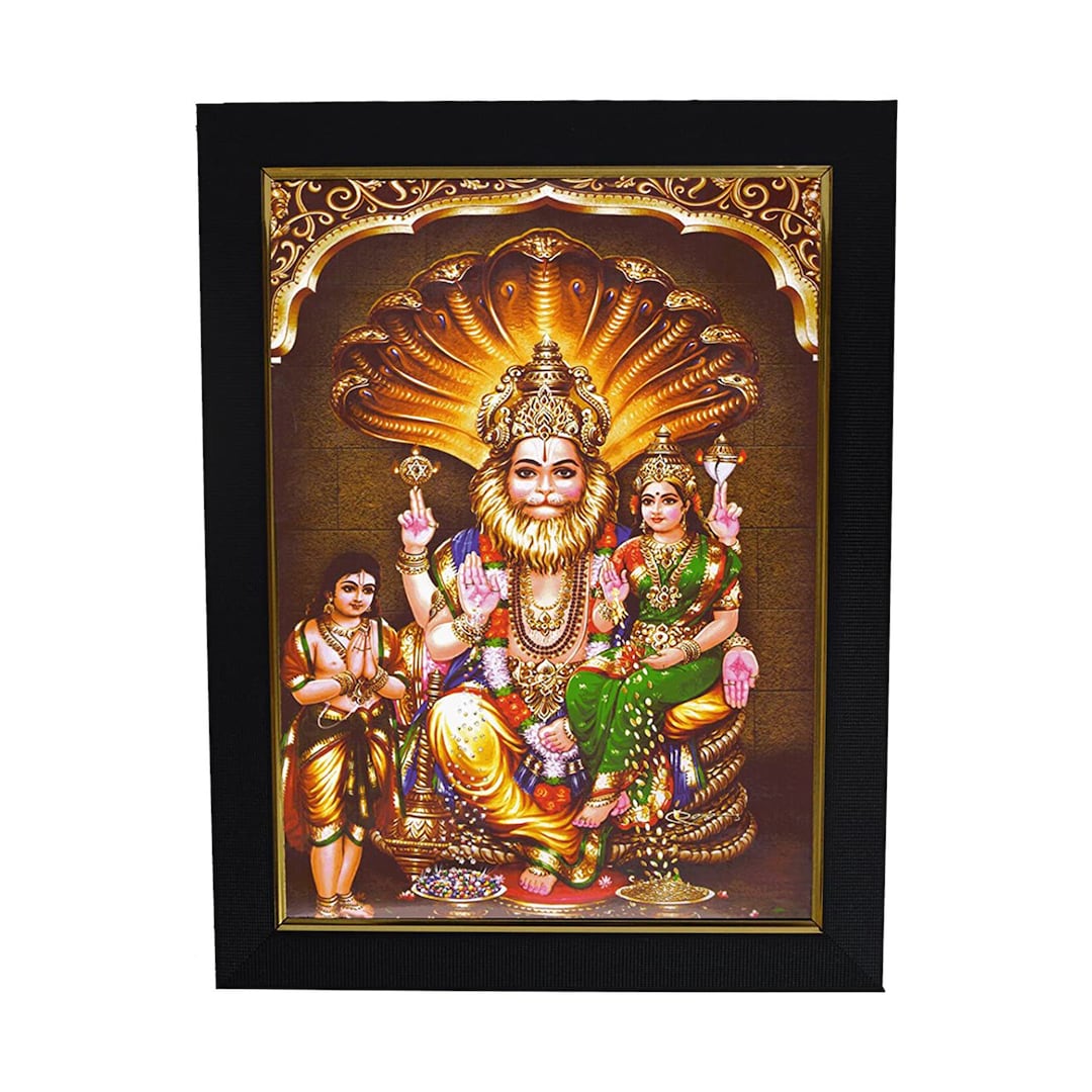 Sri Lakshmi Narasimha Swamy Photo Frame, 4th Incarnation of Lord Vishnu ...