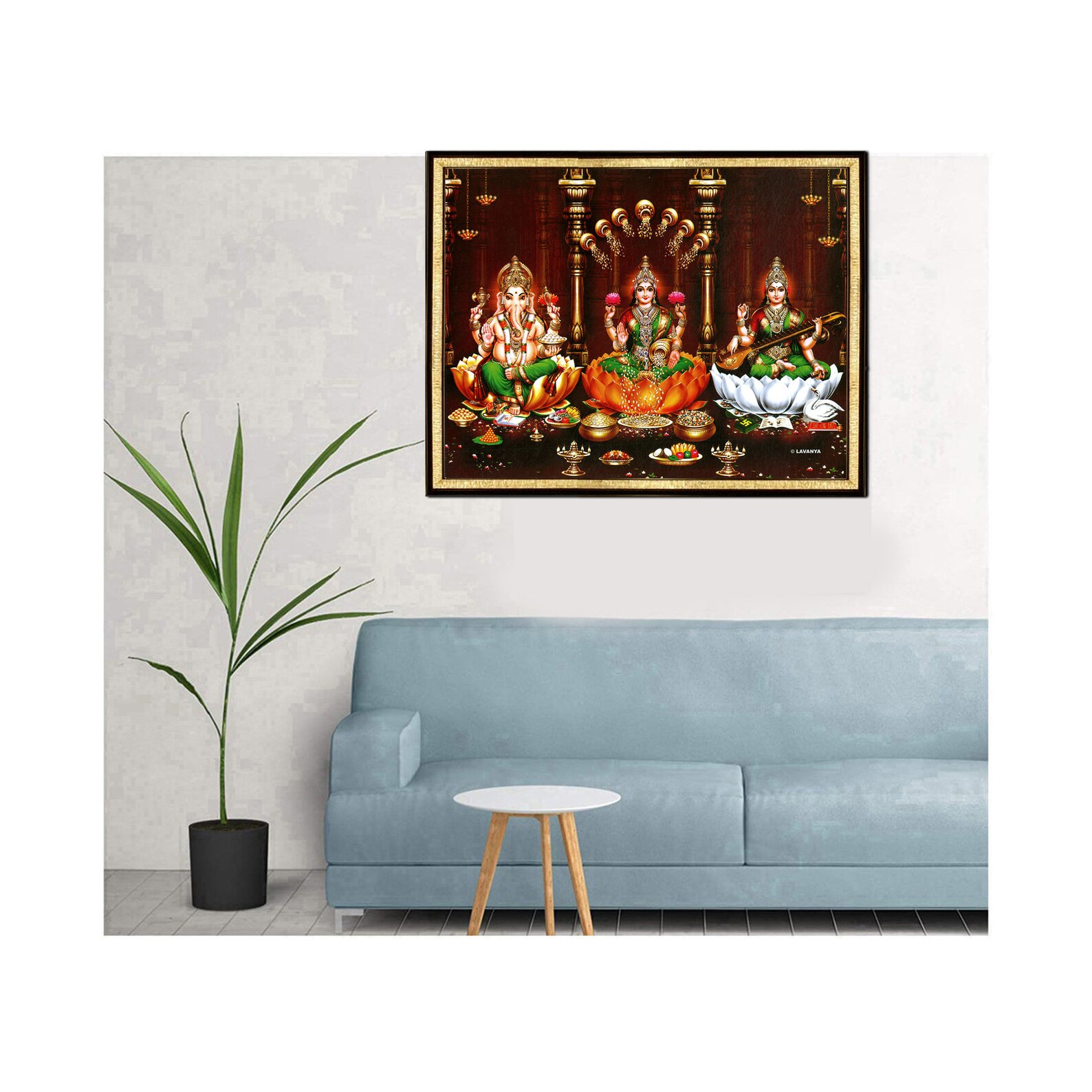 3in1 Lakshmi Ganesha Saraswati God Frame, Wall Mount Ready for Your ...