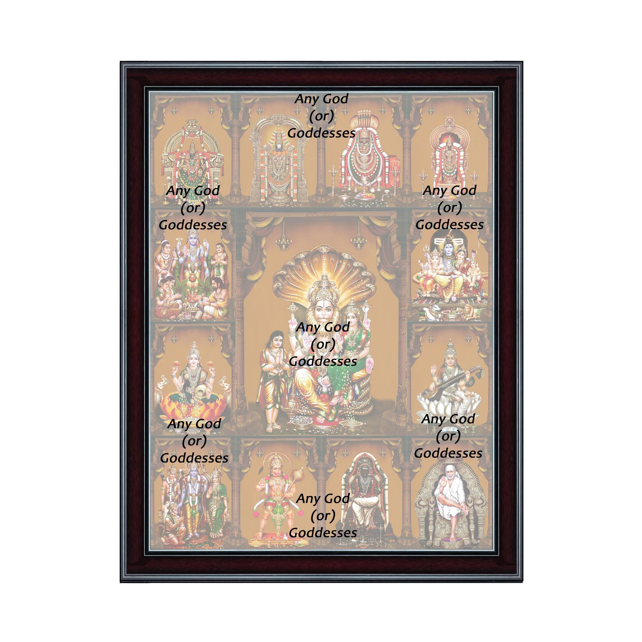 Hindu God & Goddess Framed Print - Pooja Room Decor - Etsy