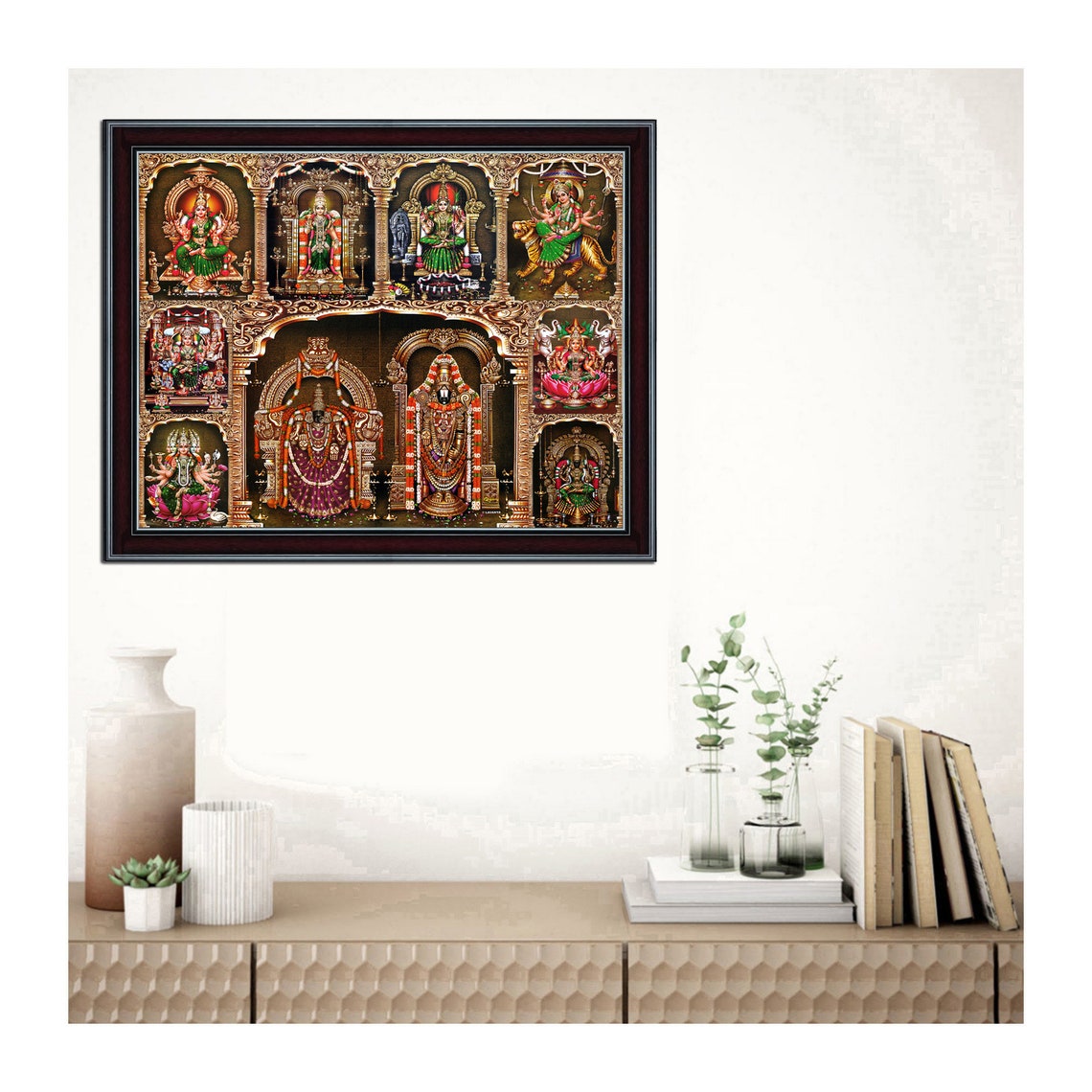 Hindu Gods & Goddesses Photo Frame: Customizable Puja Room Decor ...