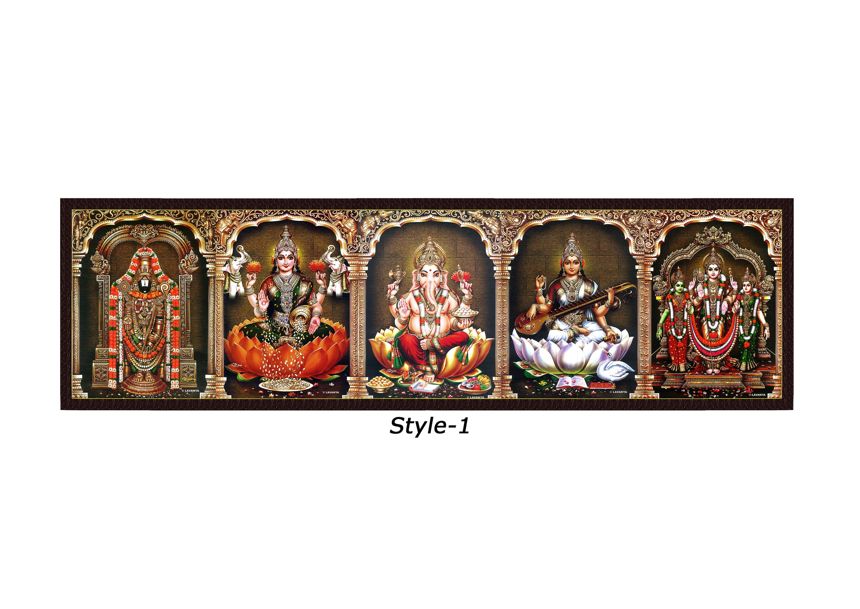 Hindu Gods Photo Frame: Balaji, Lakshmi, Ganesha, Saraswati, Murugan ...