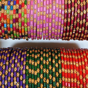 Colorful Glass Bangles: Indian Wedding Jewelry, 9 Colors (108 Pieces ...