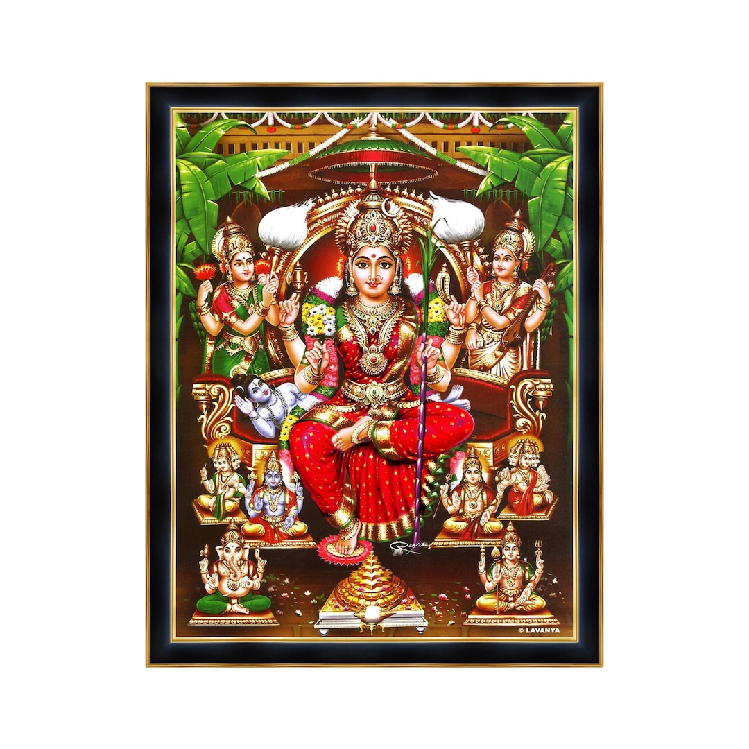Lalitha Devi Photo Frame: Hindu Altar Wall Decor - Etsy