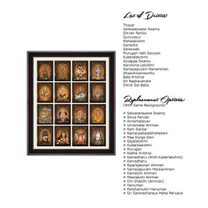 Large 16-in-1 Hindu God & Goddess Photo Frame, Customizable - Etsy