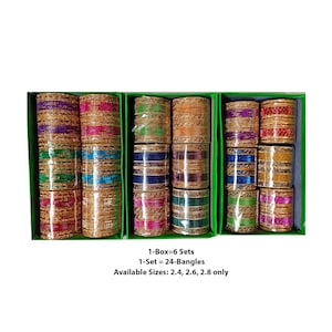 144 Colored Metal Bangles per Box, Assorted Colors & Sizes Available ...