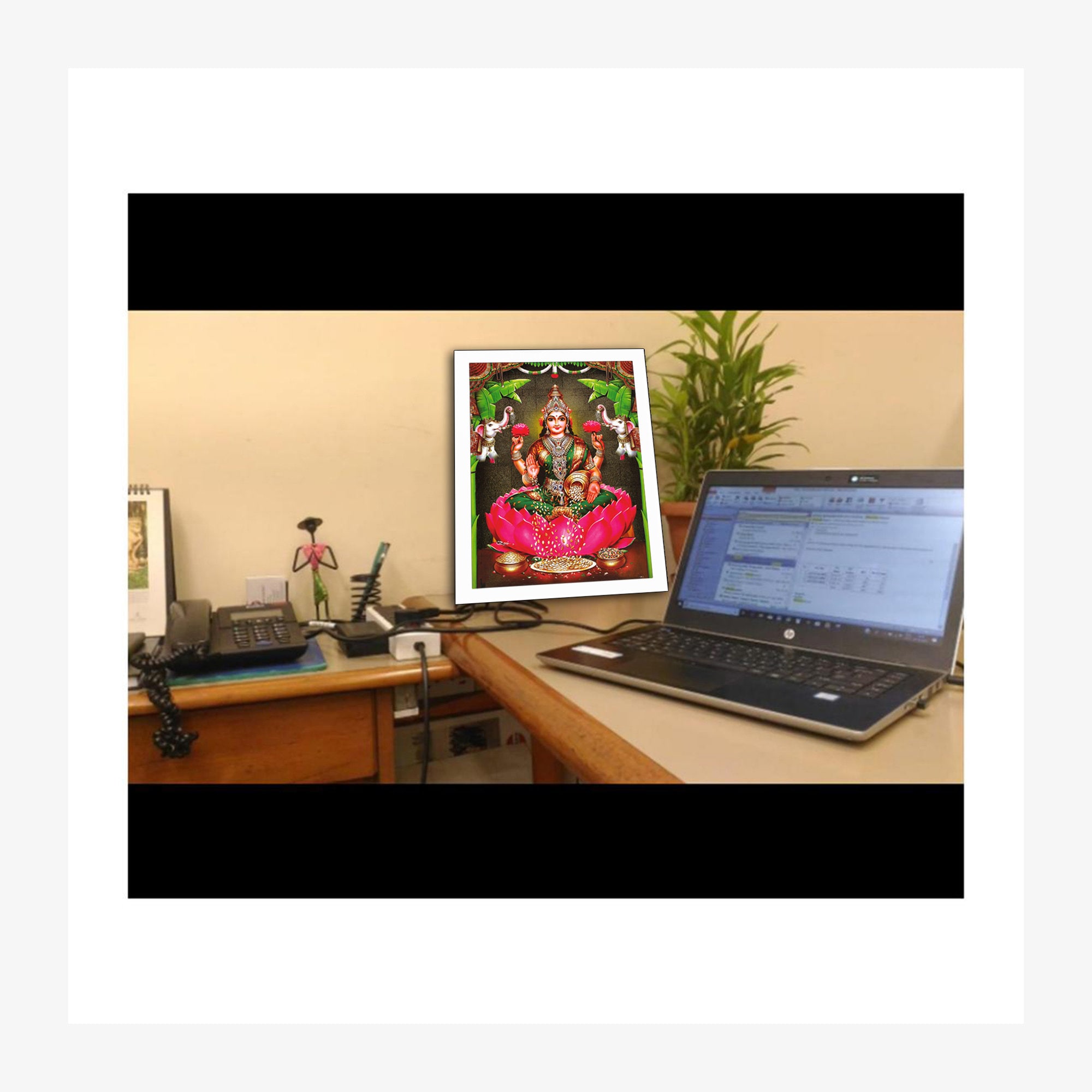 Mahalakshmi Photo Frame: Pure White Hindu Goddess Art Delivered Duty ...
