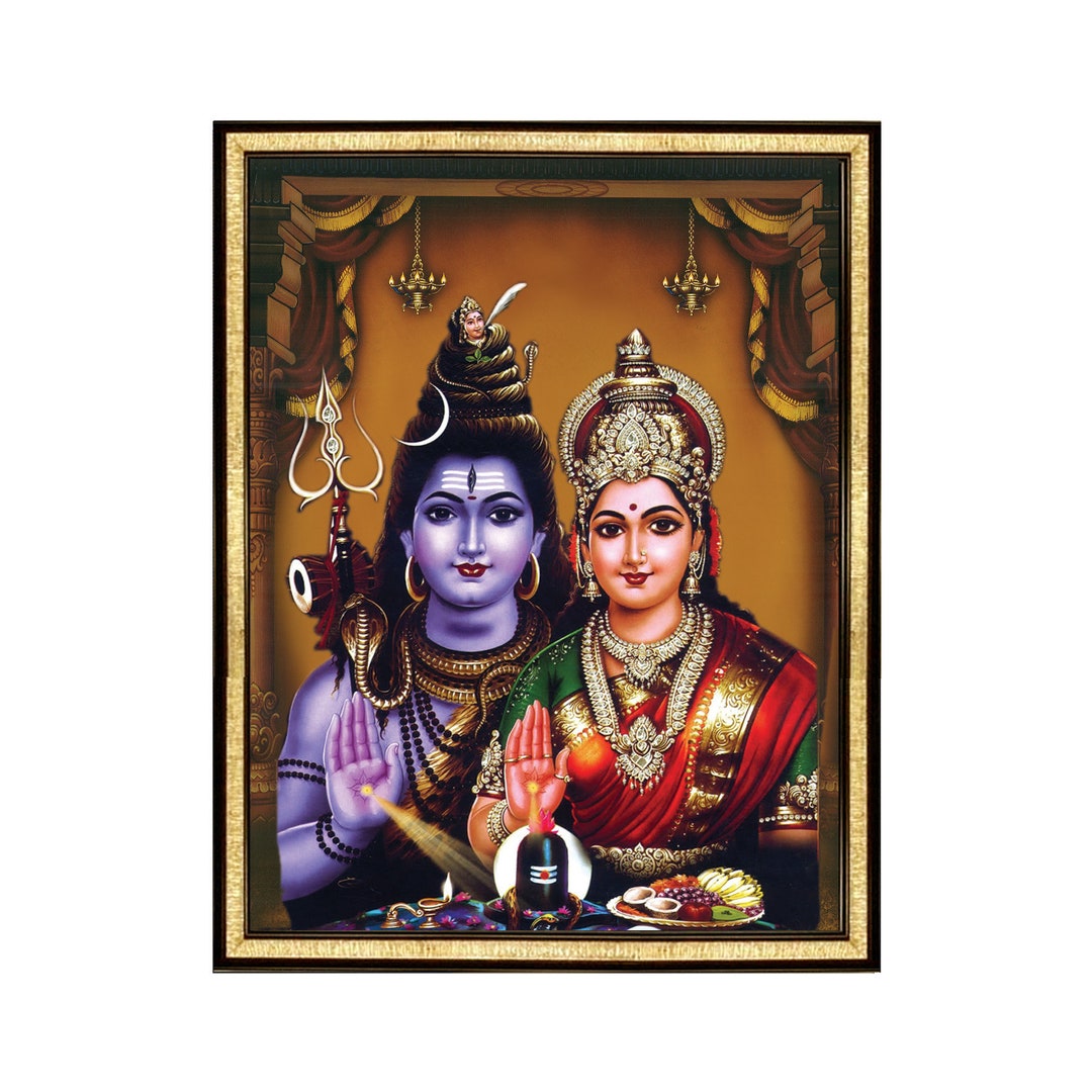 Shiva Parvati Photo Frame, Wedding Anniversary Gift to Indian Couple - Etsy