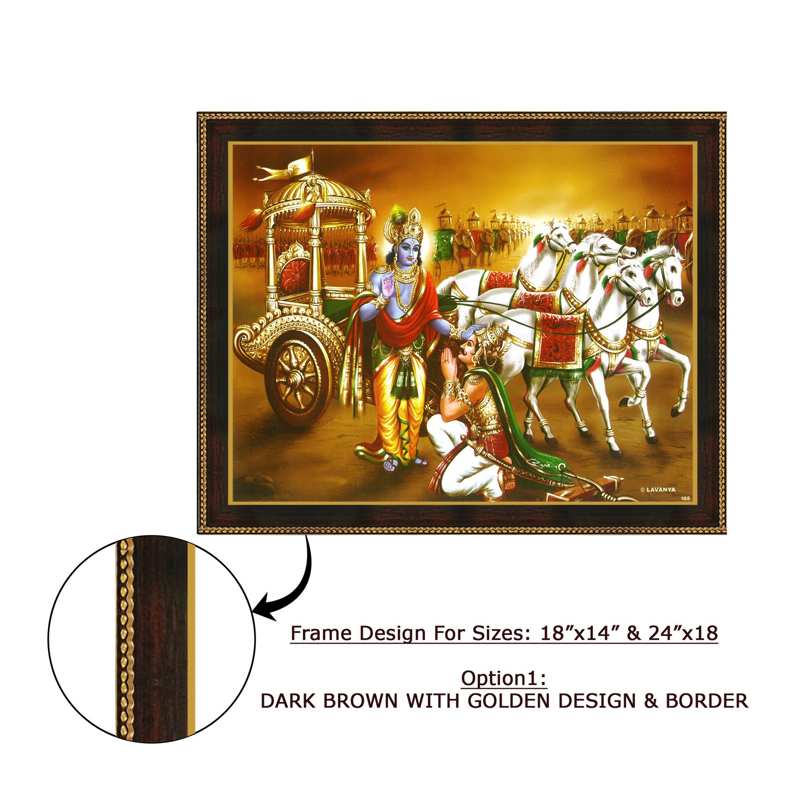 Arjun With Lord Krishna on Chariot Mahabharata Digital | Etsy