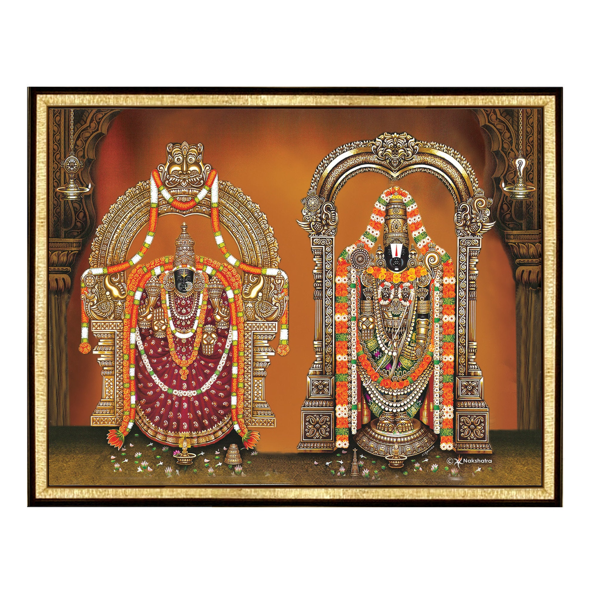 Custom Hindu God Photo Frames: Puja Room Set Delivered Duty Paid for ...