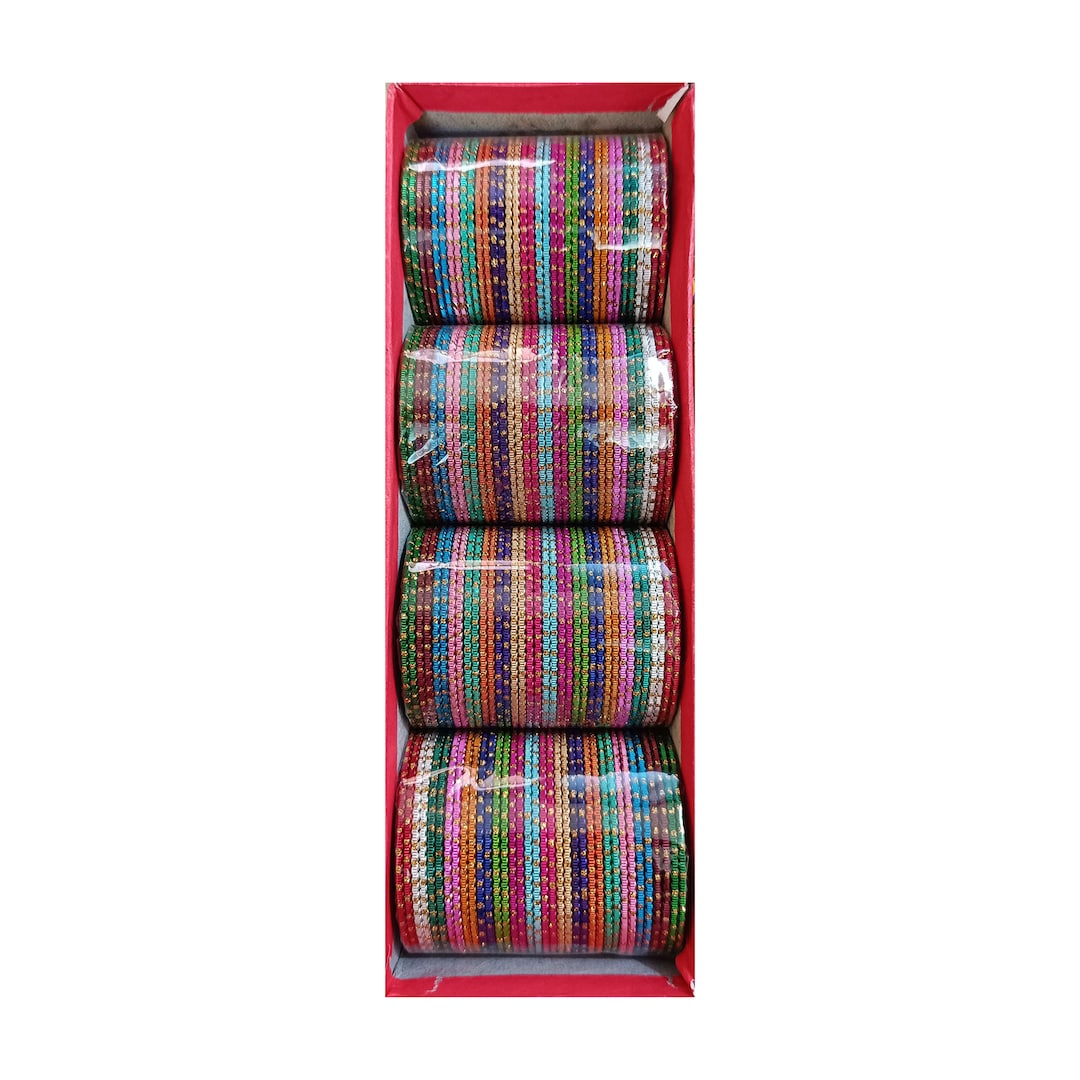 144 Colored Metal Bangles per Box. Adult, Kids, Baby Sizes Available ...