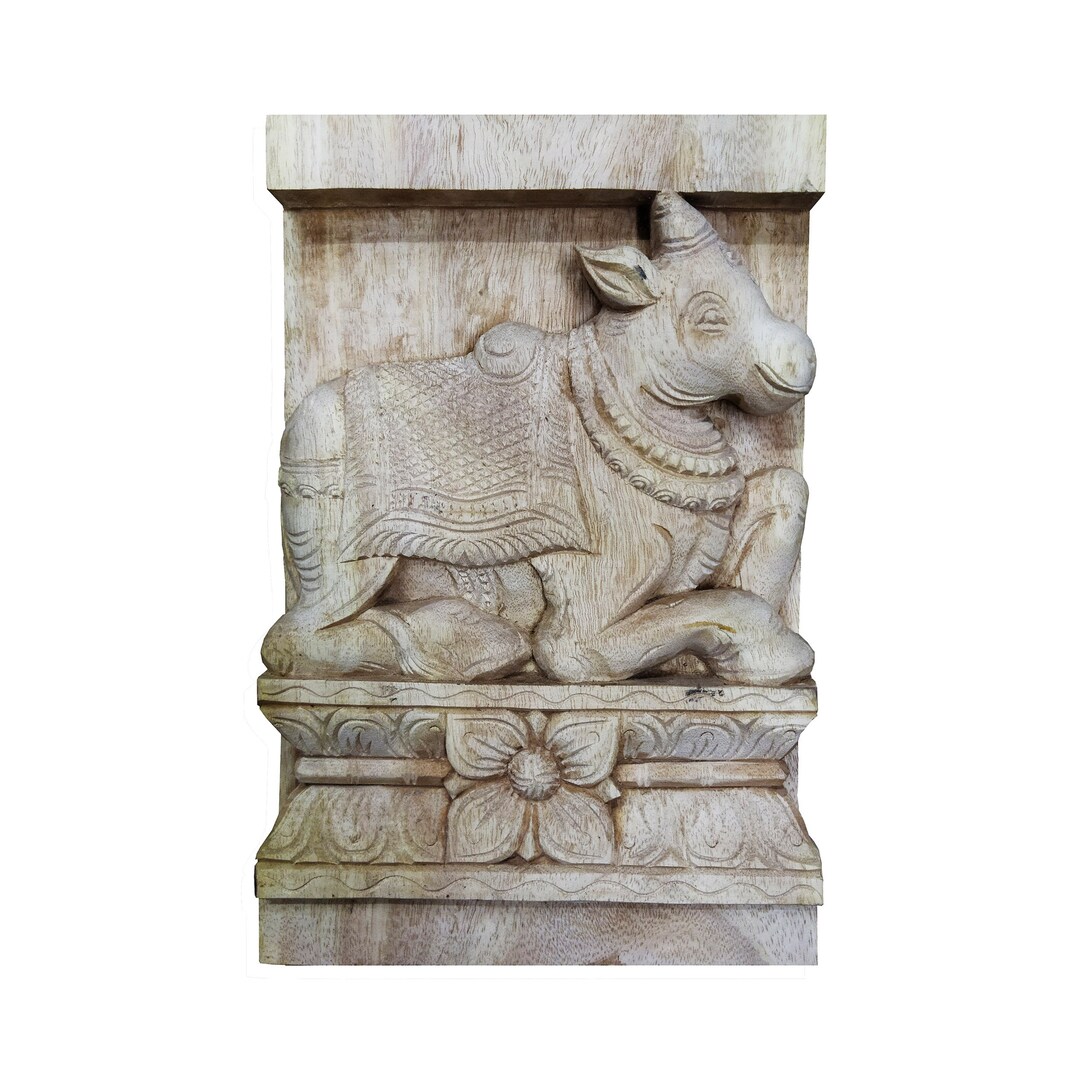 Nandi Wall Decor, Shiva's Chief Attendants, Depicted Sculpture as A ...