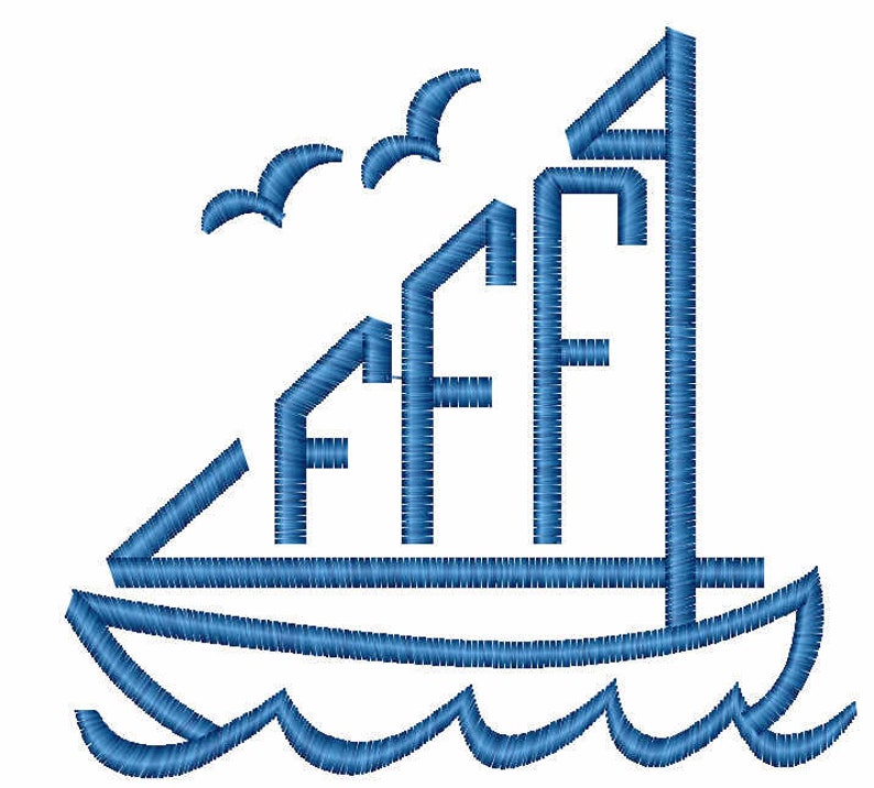 Sailboat Monogram - Etsy