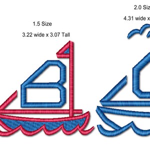 Sailboat Single Letter Monogram - Etsy