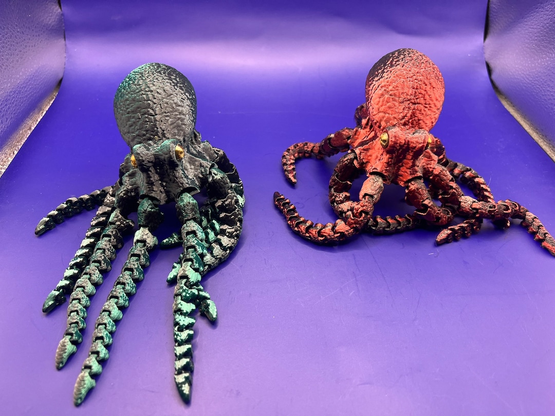 Realistic 3D Printed Octopus - Etsy