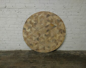 Reclaimed Round Wood Table Top | Etsy