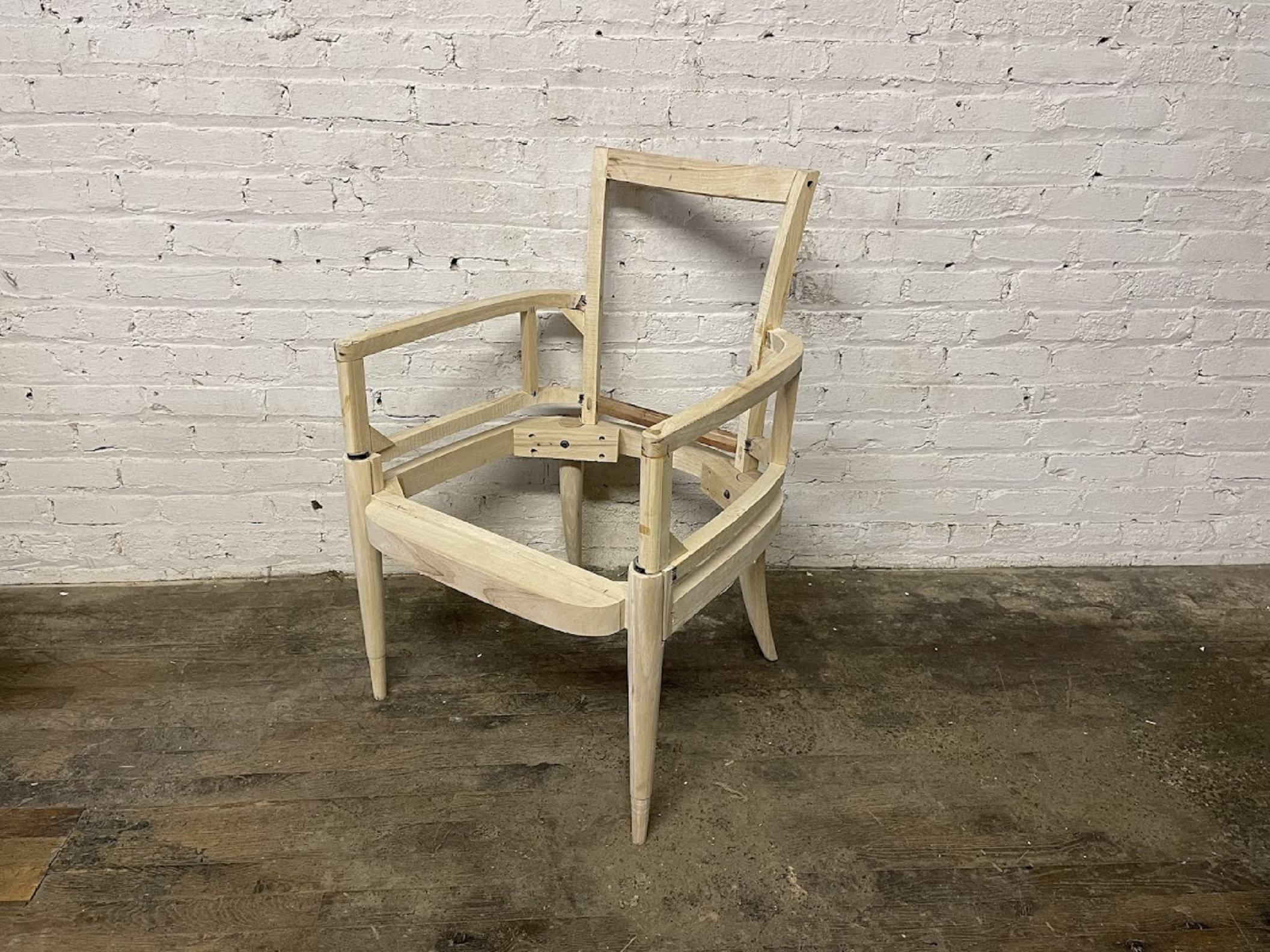 Raw Solid Back Dining Chair Frames Vanguard Furniture Set of 6 ...