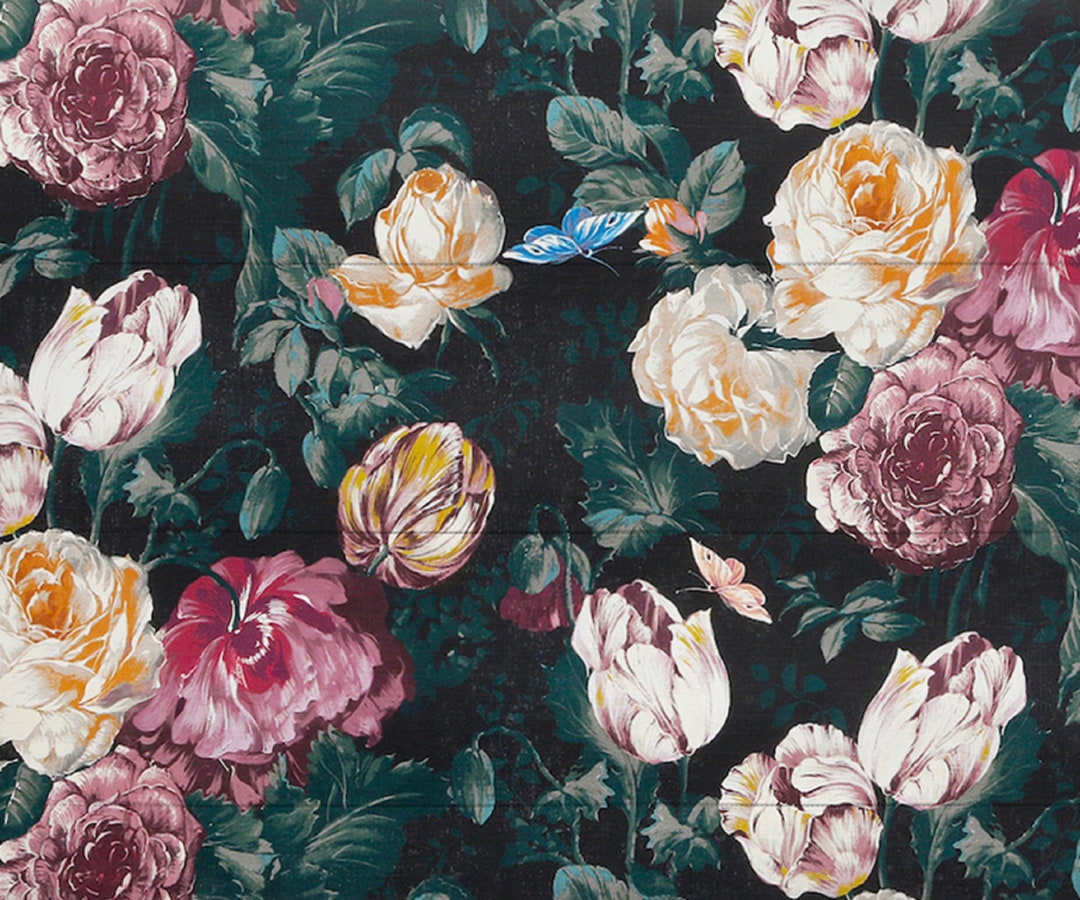 Century Furniture Edinburgh Weavers Tulipa Ebony Fabric - Etsy