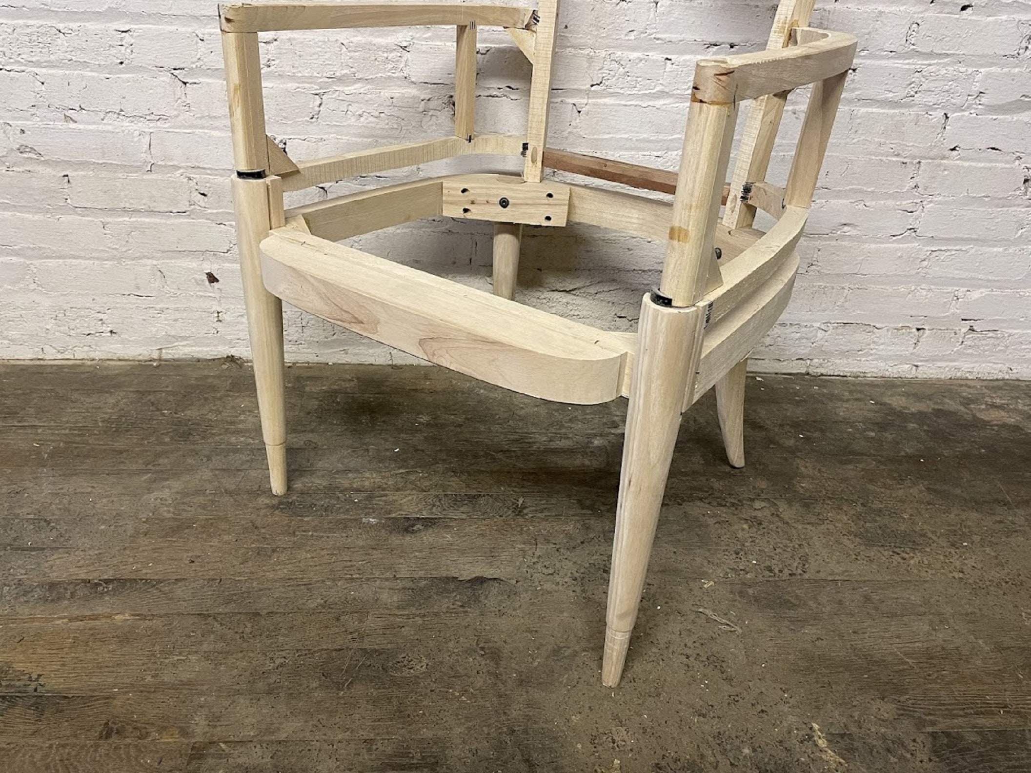 Raw Solid Back Dining Chair Frames Vanguard Furniture Set of 6 ...