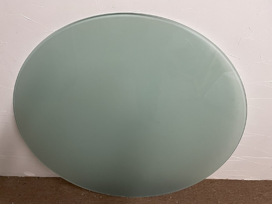 54 Round White Glass Table Top Etsy