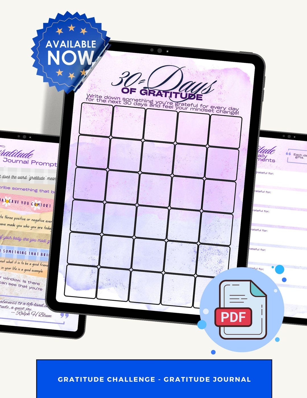 Gratitude Journal, 30-day Challenge, Gratitude Vision Board *DIGITAL ...