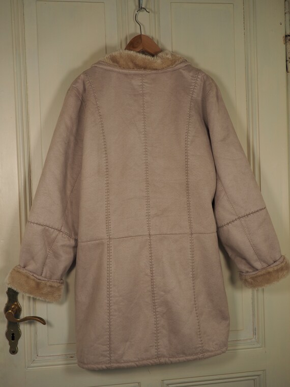 Art Fur Coat, Camel Coat, 90s Art Fur, Oversize Art F… - Gem