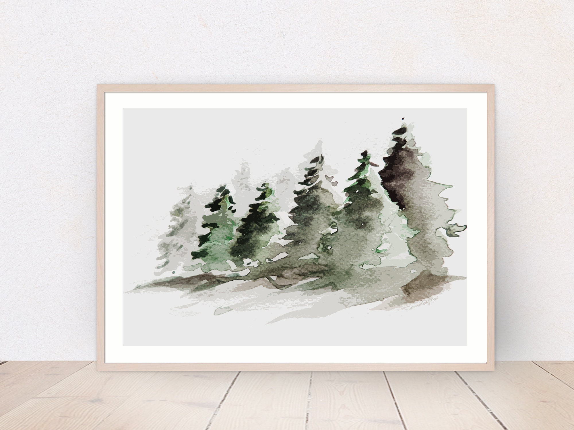 Pine Tree Paintings Abstract