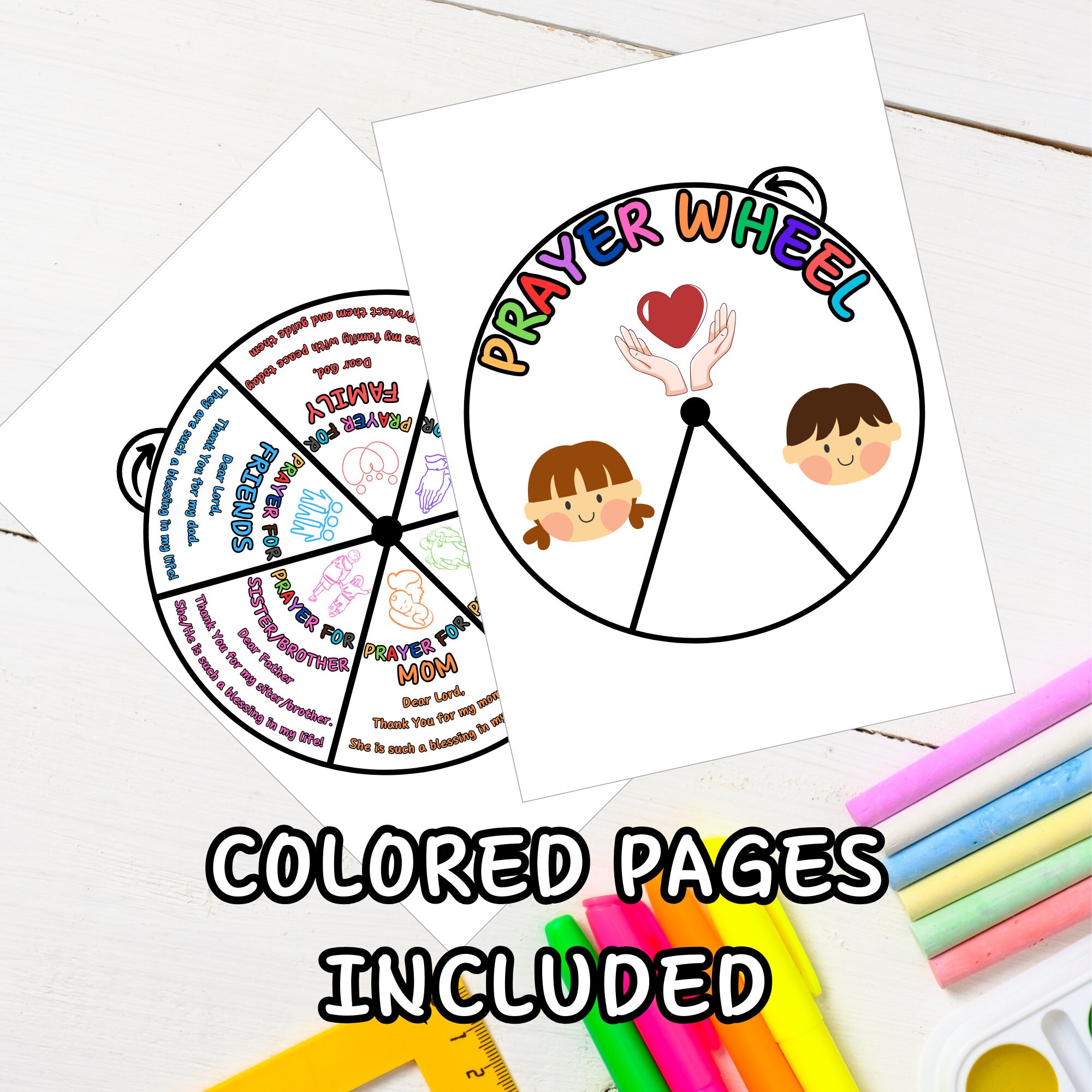 The Lord's Prayers, Valentine Prayer Coloring Wheel, Scripture ...