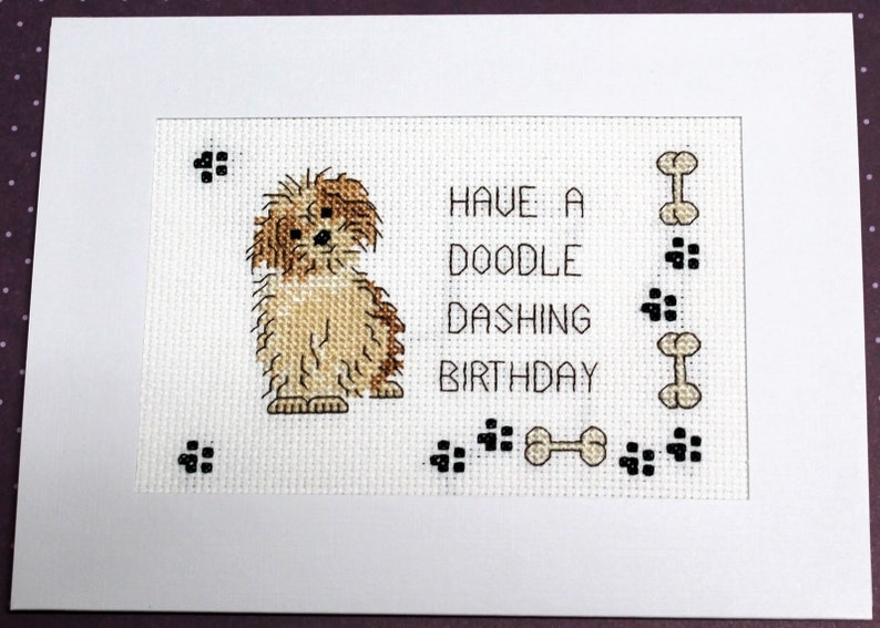 Cross Stitch Pattern Cavapoo Cockerpoo Doodle Birthday - Etsy