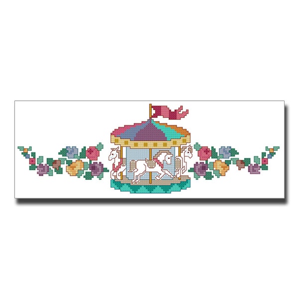 Carousel Cross Stitch Pattern - Etsy