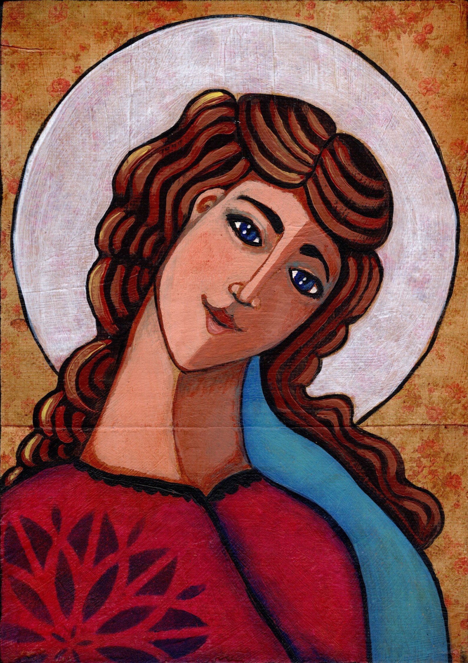 Ave Maria Small Art on flat canvas panel anachronistic | Etsy