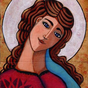 Ave Maria Small Art on Flat Canvas Panel Anachronistic | Etsy