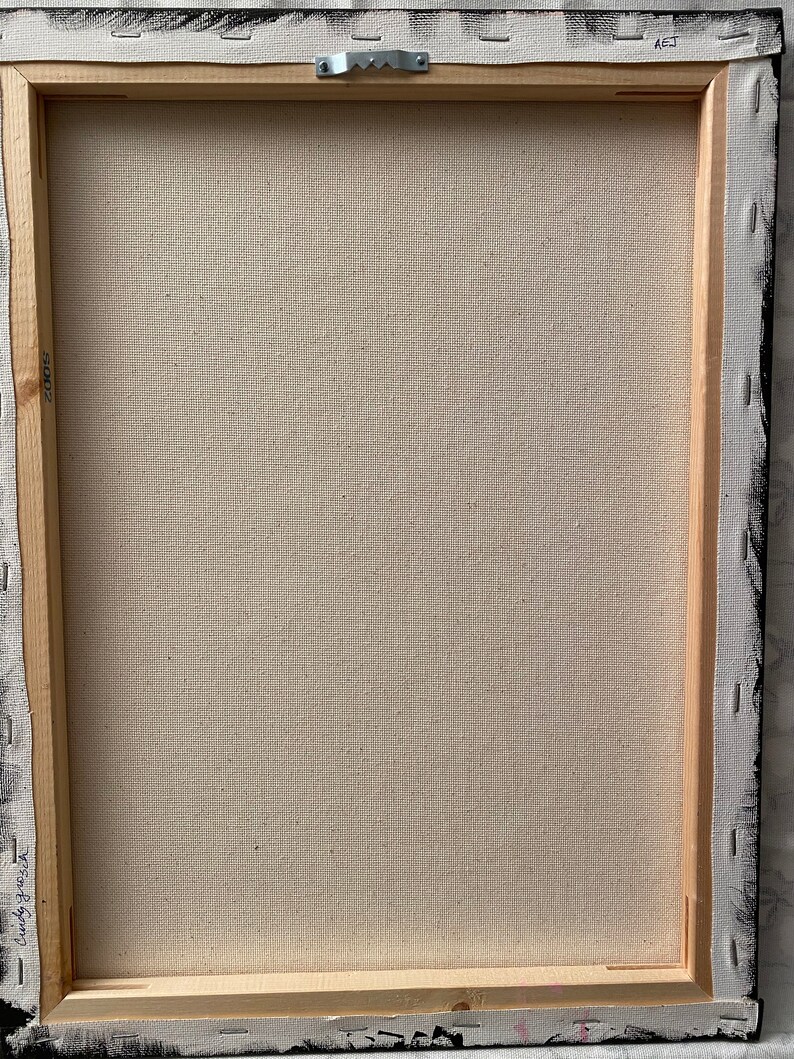 Felicity original angel with black and white cat acrylic | Etsy