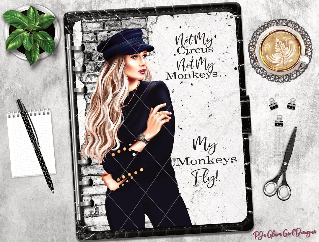 Not My Monkeys Happy Holiday Glam Girl, Sassy Girl, Fashion Planner ...