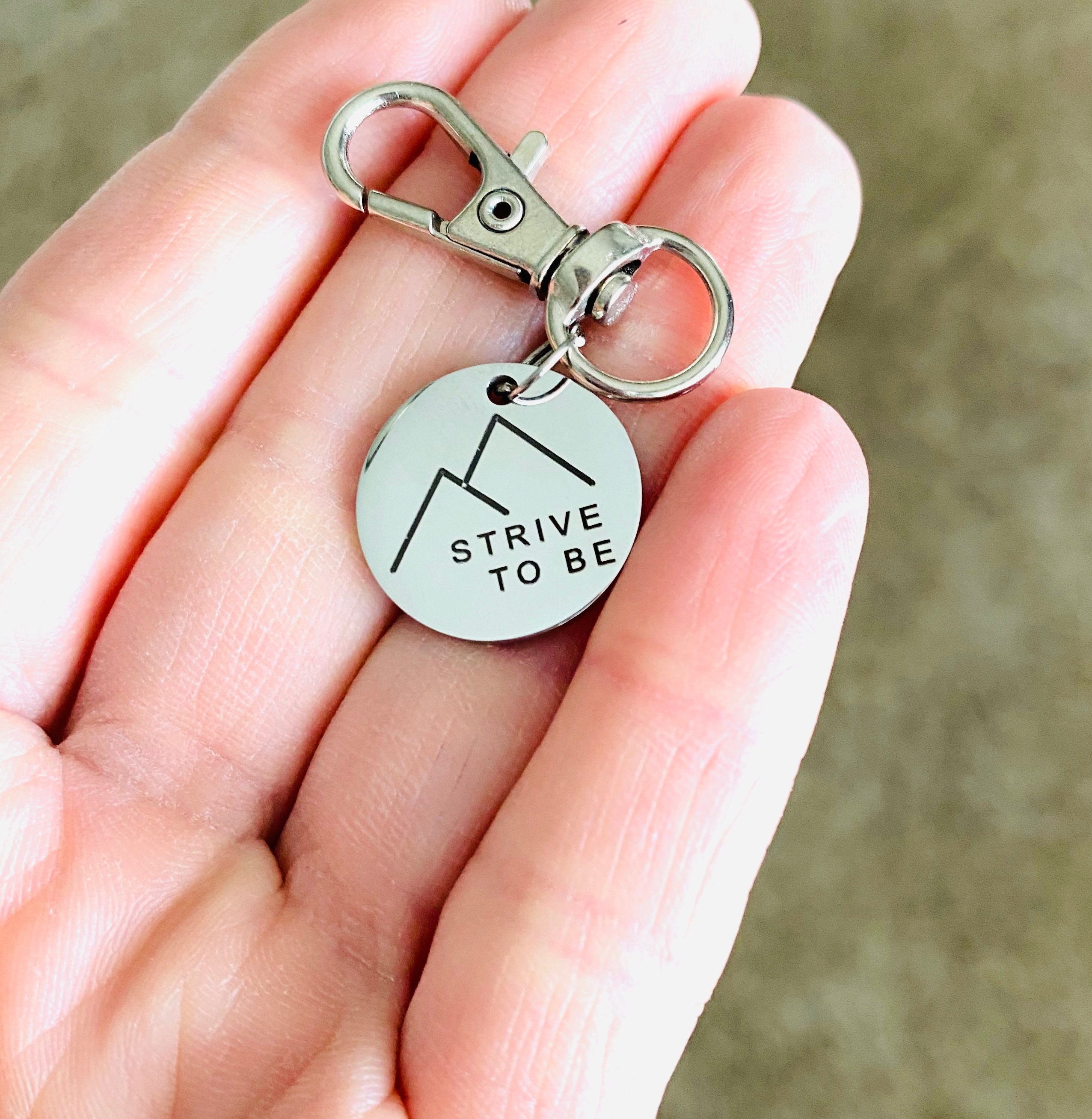 Strive to Be Individual Charm Keychain Necklace Bracelet - Etsy