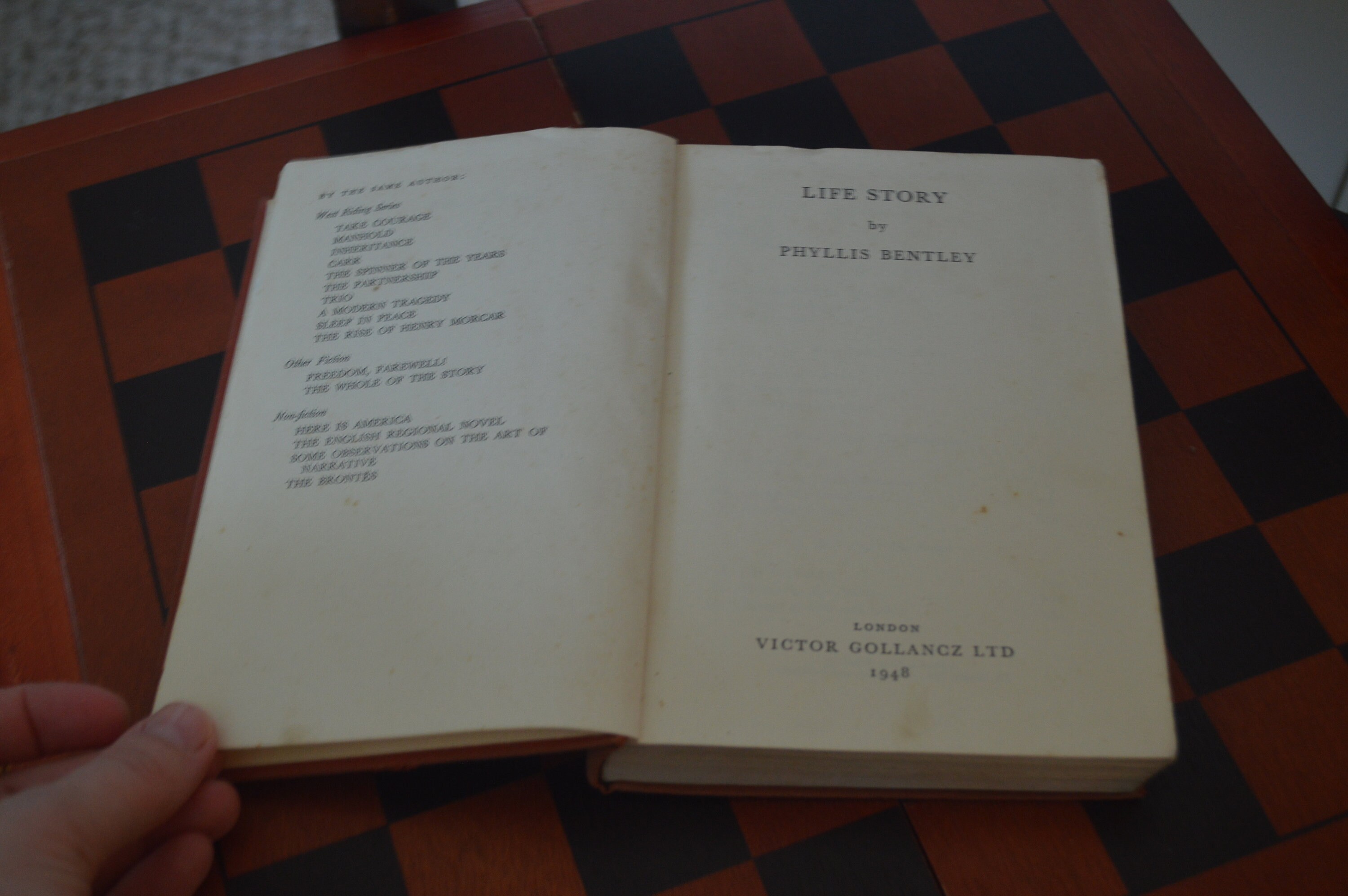 Life Story // Phyllis Bentley // London // Victor Gollancz Ltd // 1948 ...