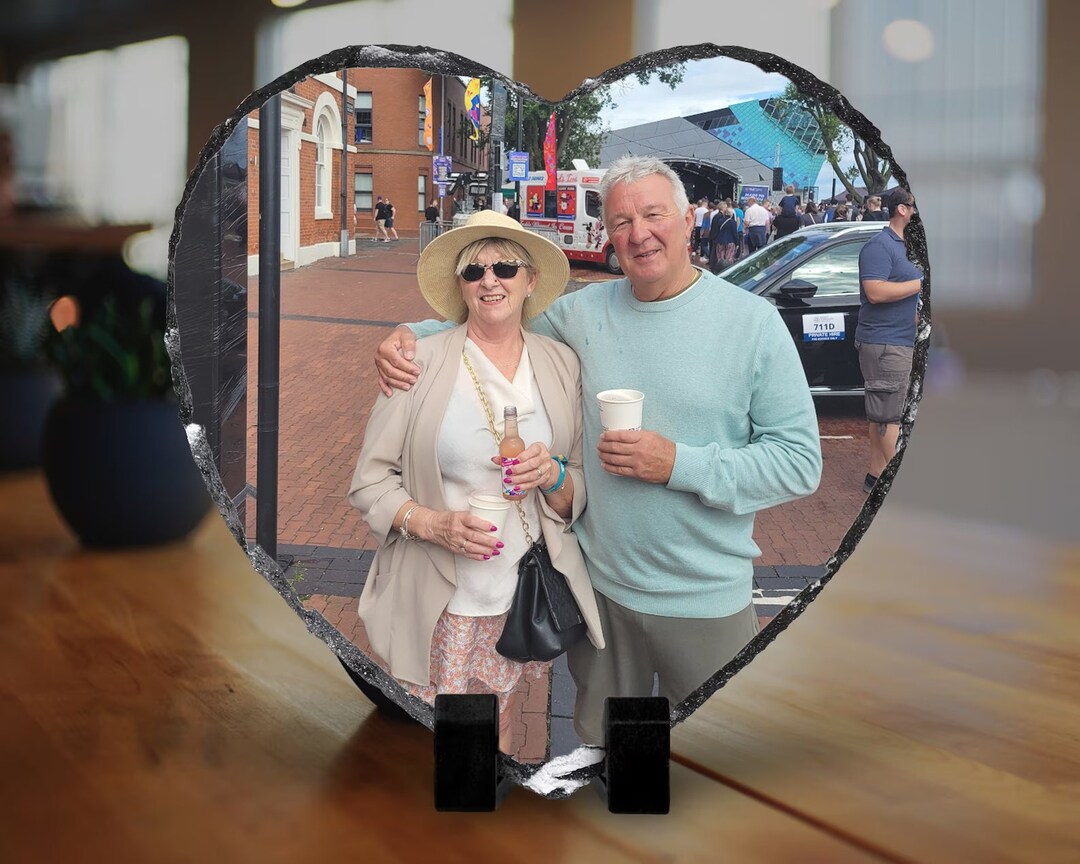 Perfect for Valentines Day Heart Photo Slate, Photo Slate With Stands ...