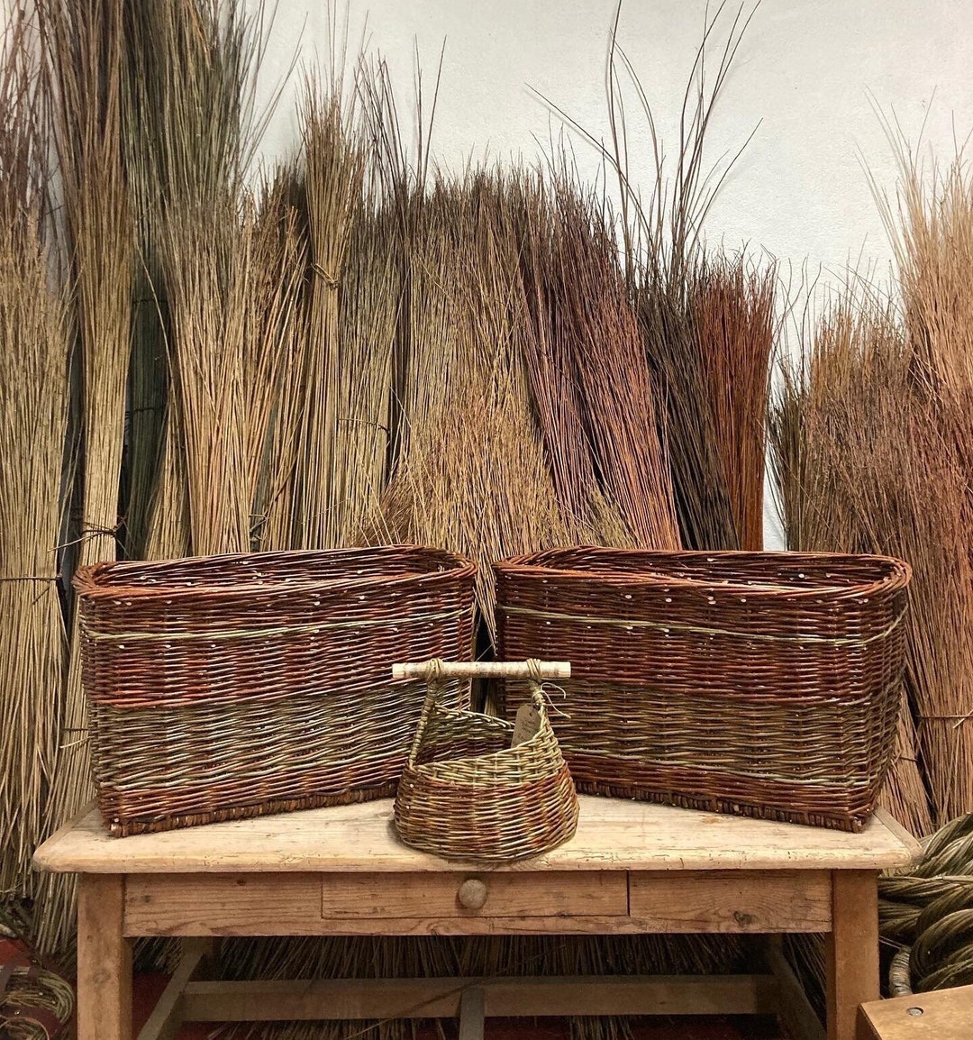 Willow Log & Turf Basket Extra Large A Beautiful Functional Fireside ...