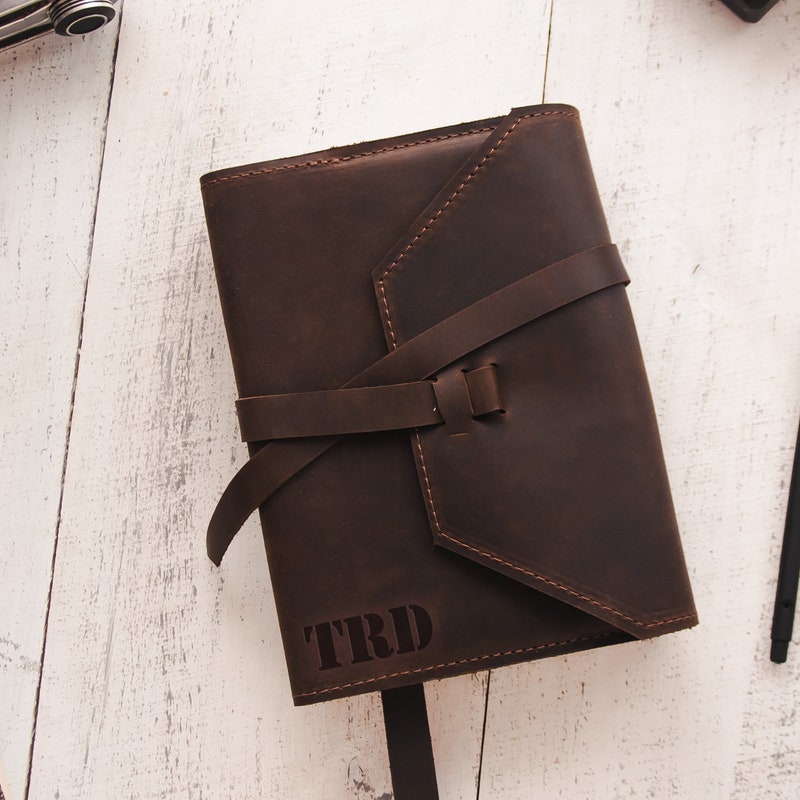 Leather Book Cover - Etsy