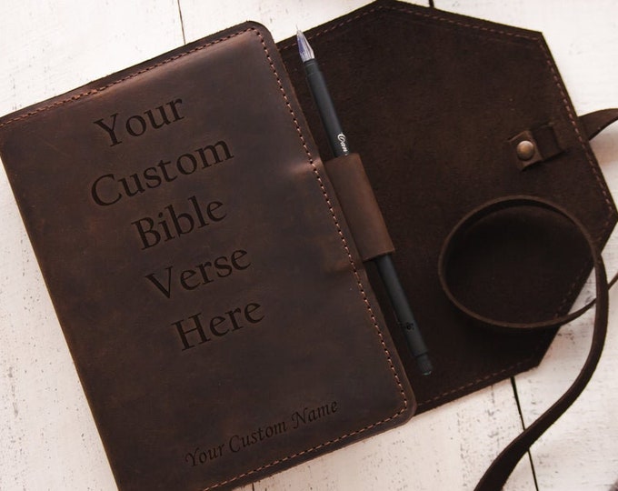 Handmade Leather Bible Covergenuine Leather Bible | Etsy