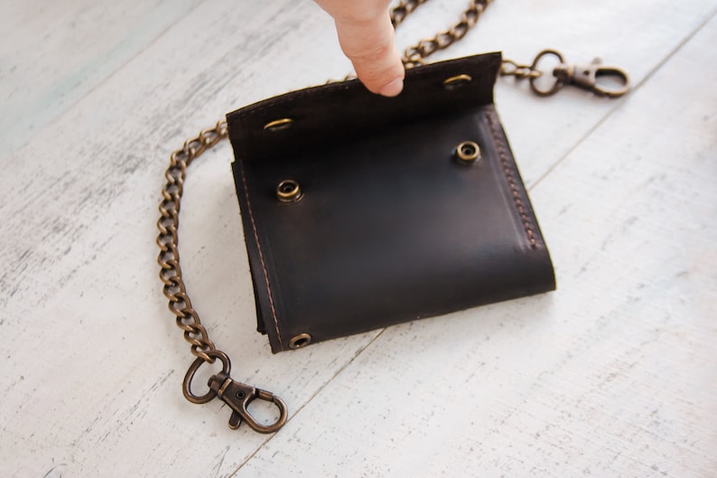Mens Wallet With Chain Mens Chain Wallet Biker Wallet - Etsy