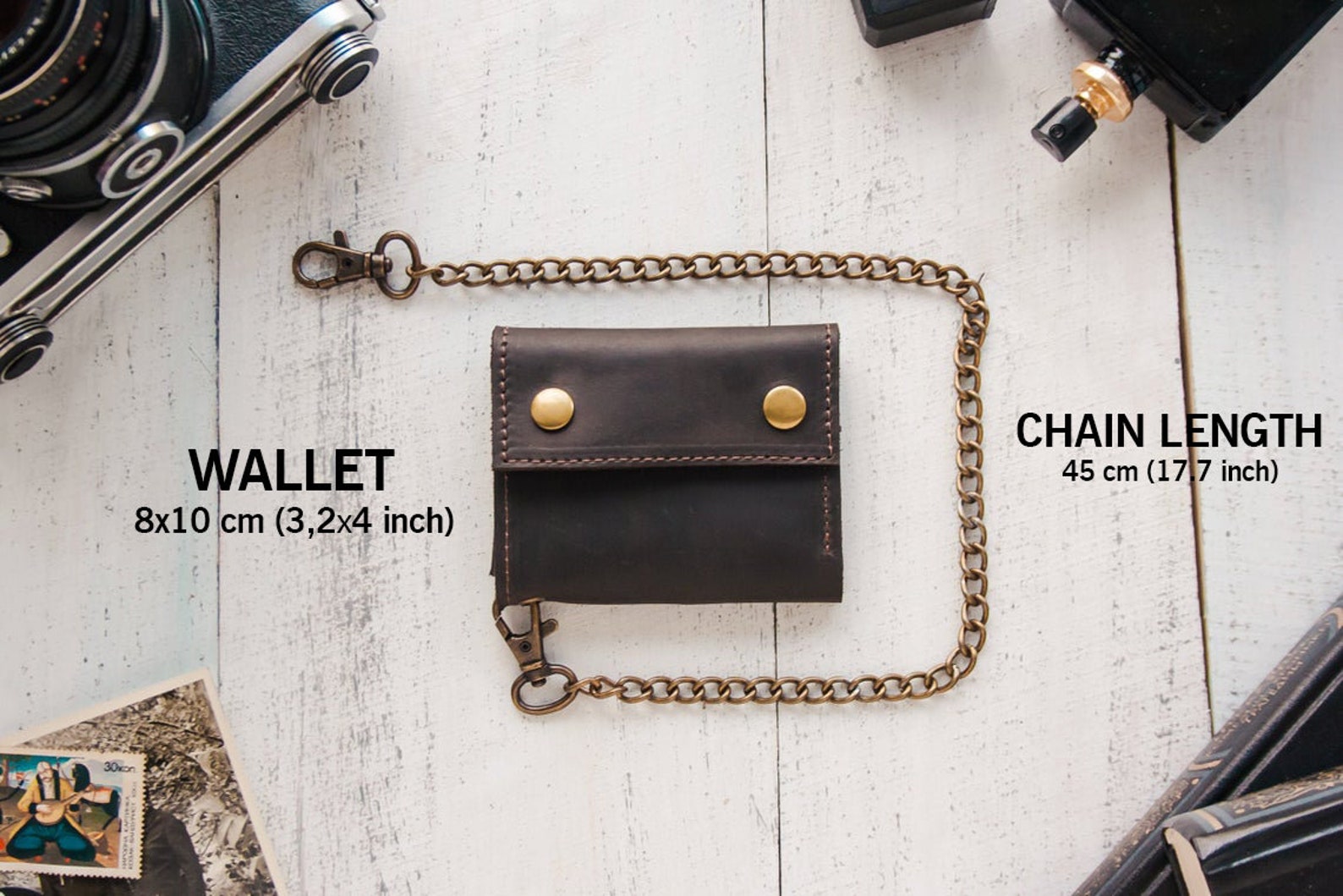 Mens Wallet With Chain Mens Chain Wallet Biker Wallet - Etsy