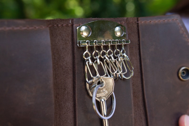 Key Pouch, Personalized Leather Key Case, Leather Keyring, Keychain ...