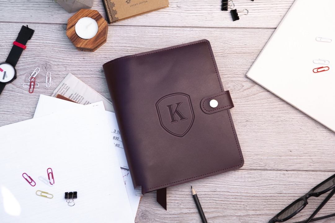 Leather 3 Ring Binder A5, 3 Ring Binder Leather Personalized, 3 Ring ...