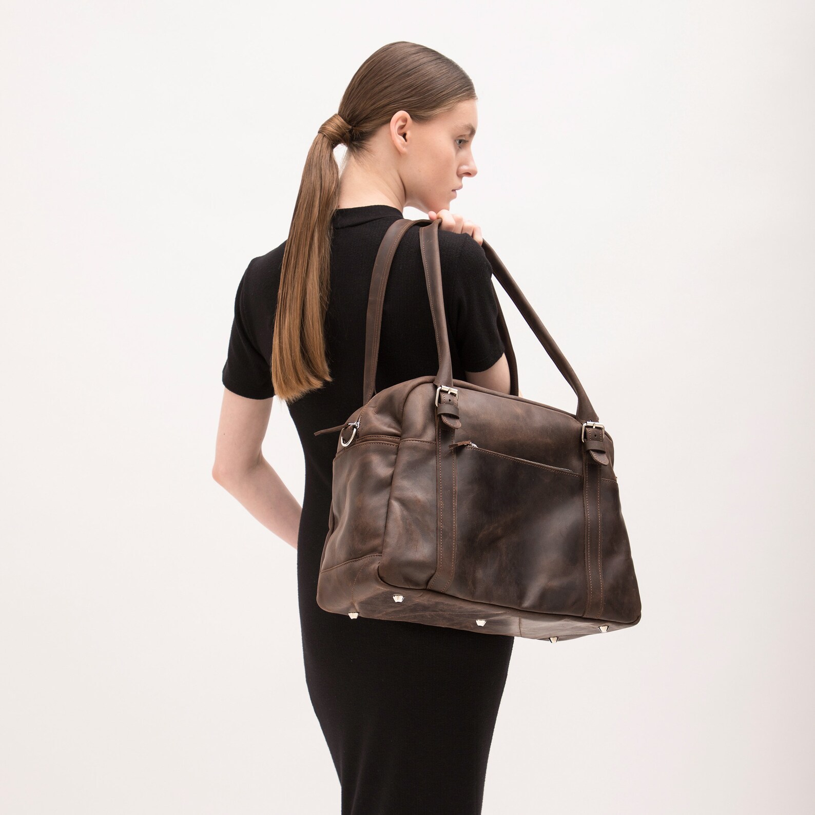 Lather Duffle Bag Women, Leather Weekender Bag Women, Gym Bag Women ...